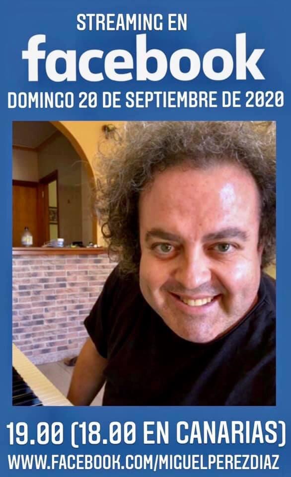 Miguel Pérez en directo en Facebook el próximo 20 de septiembre ...